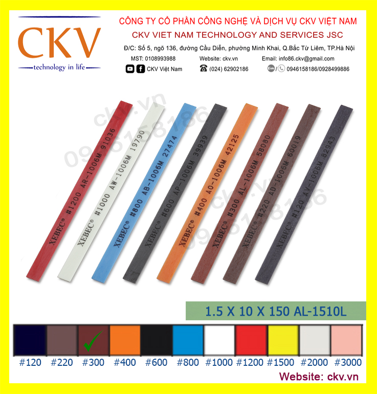 Đá mài Xebec 1.5 X 10 X 150 AL-1510L